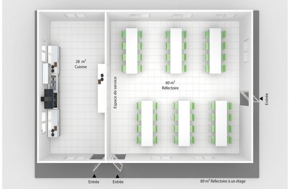 Réfectoire Modulaire 89 m²