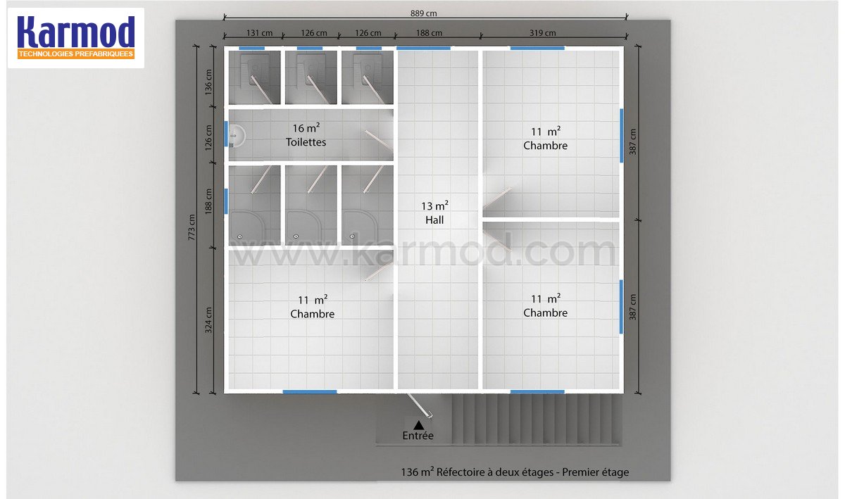 Plans Construction Restaurant Modulaire | Plans de Réfectoire Modulaire